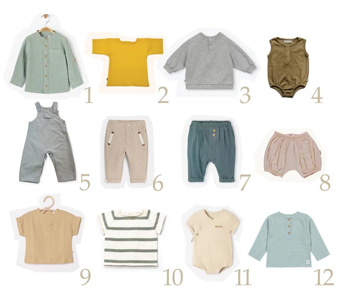 Minimalisme : Le dressing parfait pour les bébés (Printemps-Été)
